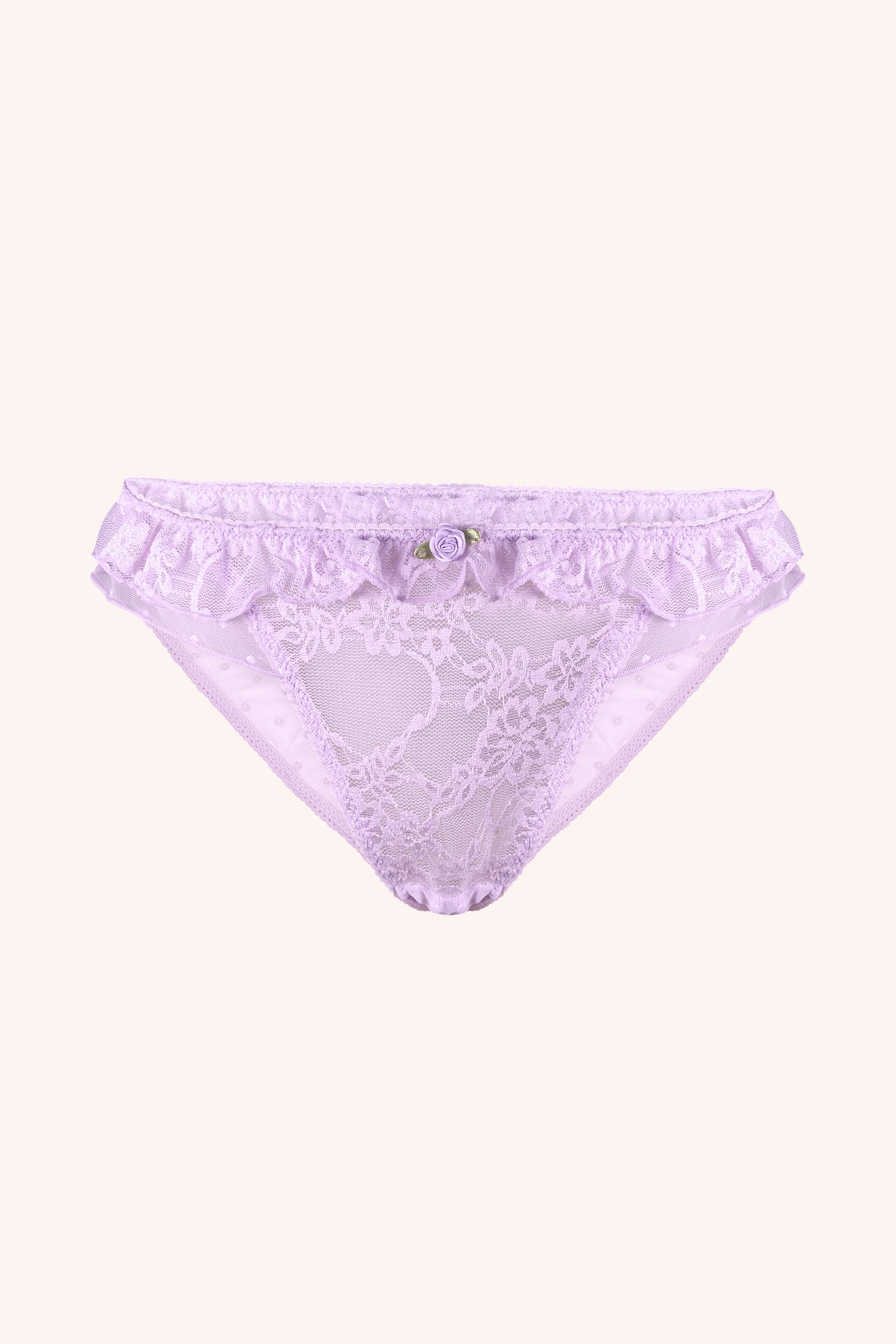 Chouchou Kayla Bikini Brief in Lavender | Floral Lace